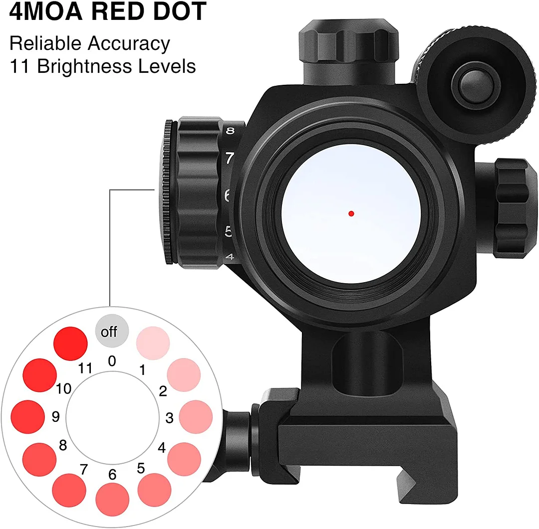 ohhunt® 1x30mm Red Dot Sight Scope with Red Laser Reflex Sight for 20mm ...
