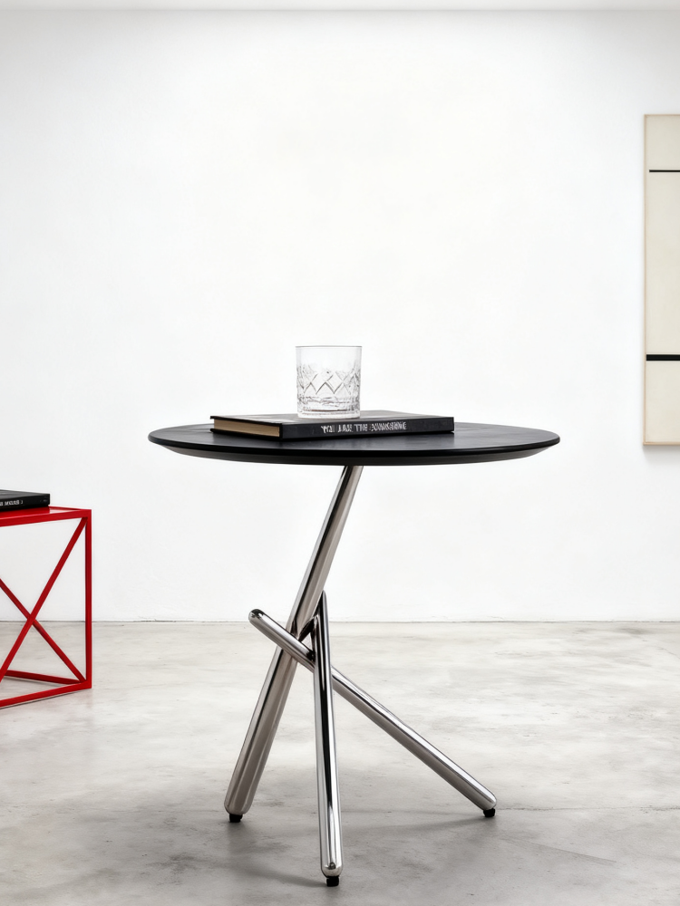 Modern Cross-Leg Side Table: Sleek Minimalism With Industrial Chic