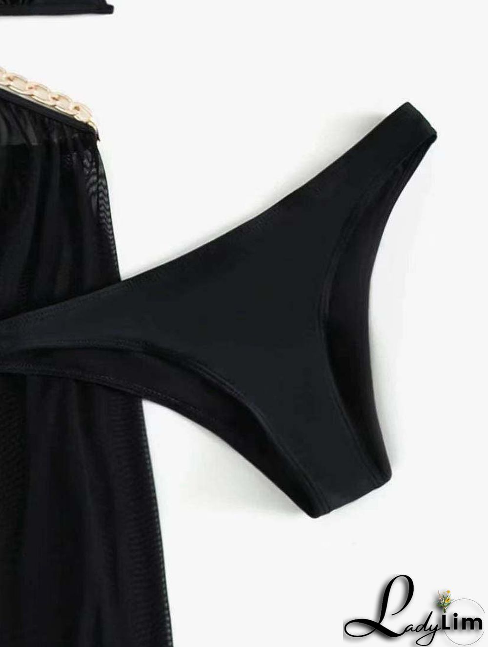 Solid color slim triangle suit - Ladylim