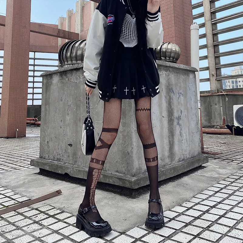 JK MESH PANEL STOCKINGS