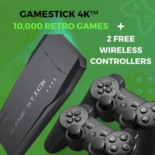 Game Stick 4k - 10,000 Retro Games (Limited Time Bundle) Free Shipping