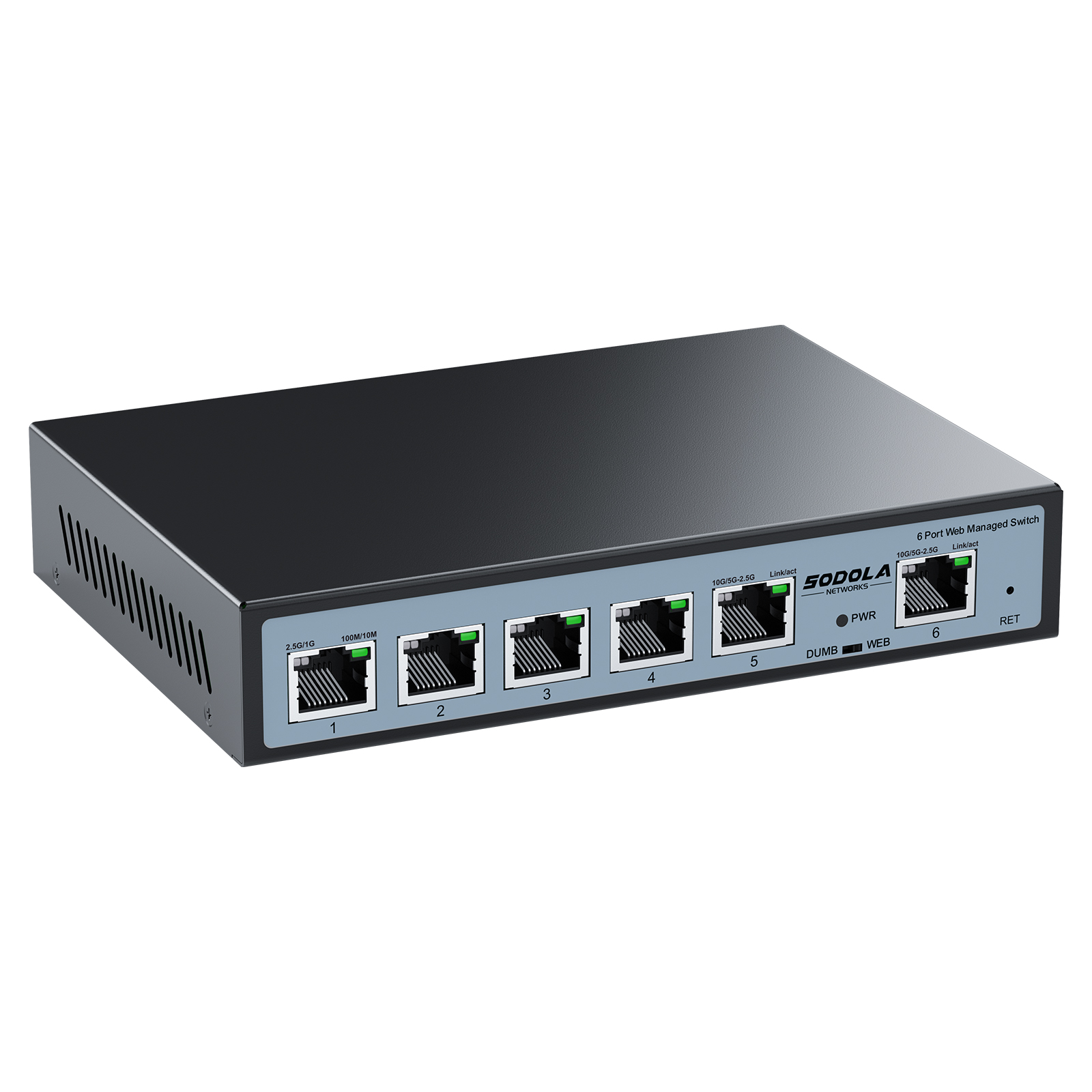 2.5Gb Easy Web Managed Switch, 2x10GBase-T Ports and 4x2.5GBase-T Ports ...