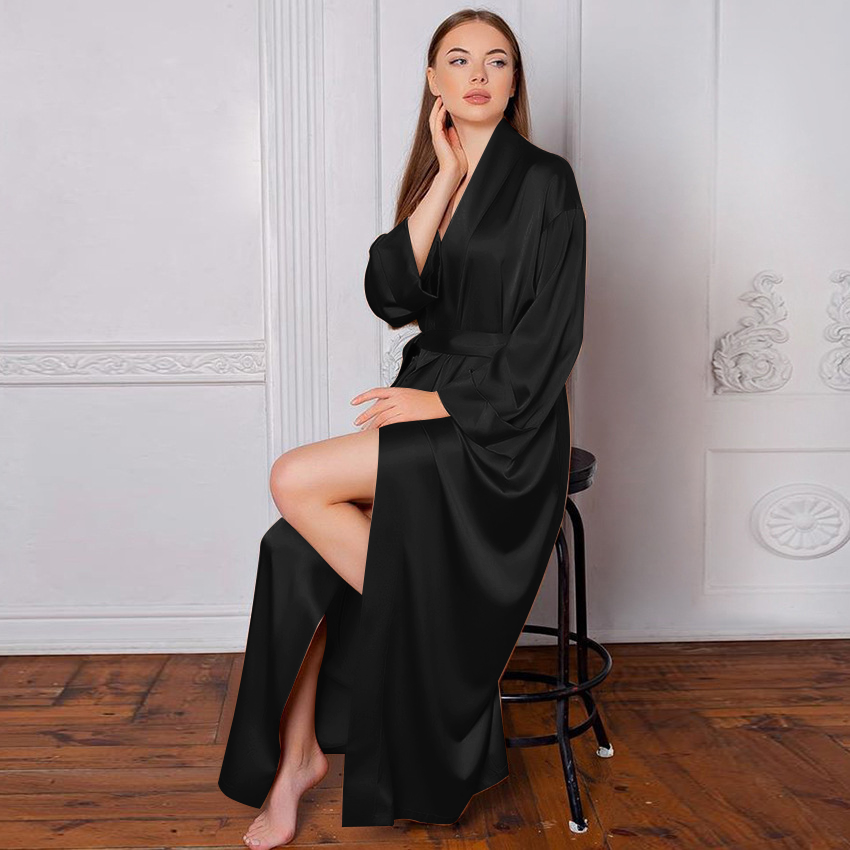 Cozy Women's Long Silk Robe In Loose Version | Real Silk Life