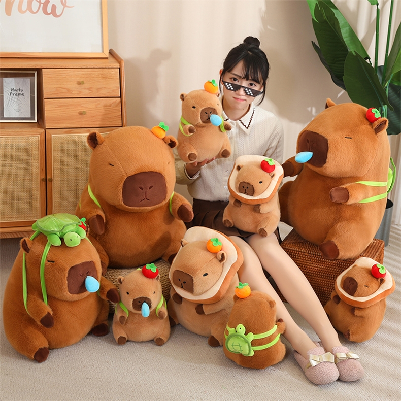 Silly Capybara Toast Turtle Snotty Plushie Family
