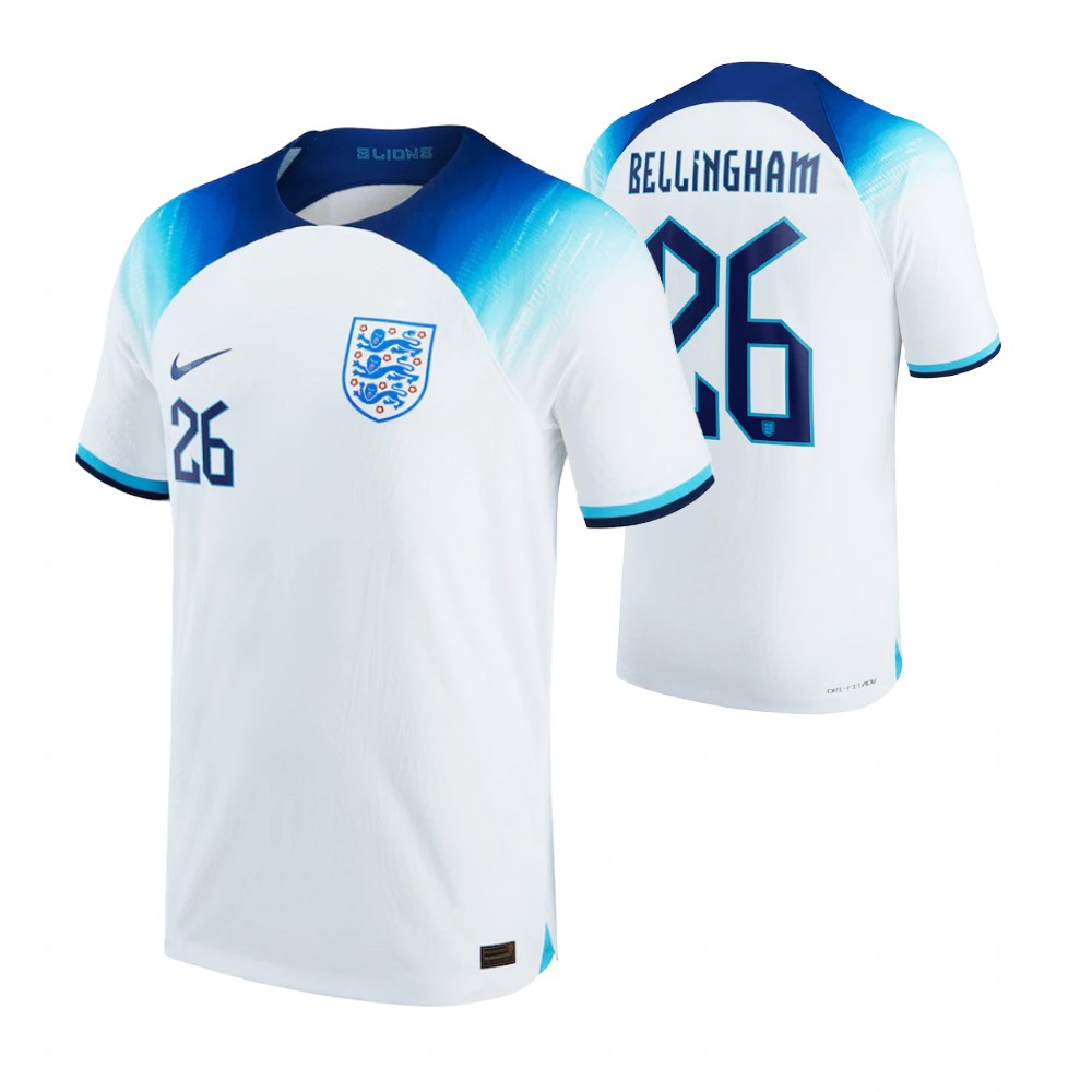 England Jude Bellingham 26 Home Shirt Kit World Cup 2022