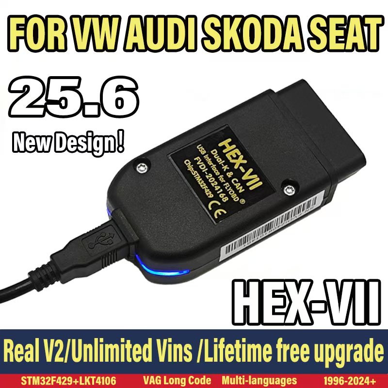 FLY 2024 VCDSCAN Unlimited VINs V25.3 VAG Coding COM HEX Real V2 ...