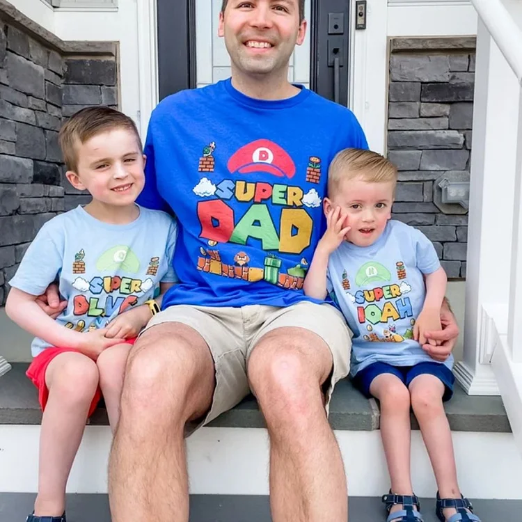 Father and Son Matching Shirts, Super Mario Dad and Baby Matching Shirt ...
