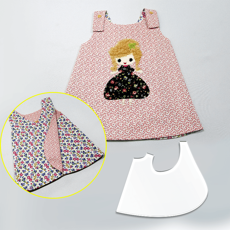 Reversible Mobius Baby Vest Template Set - With Instructions