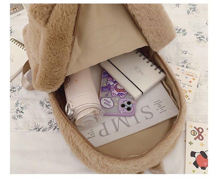 PLUSH BEAR EAR BACKPACK