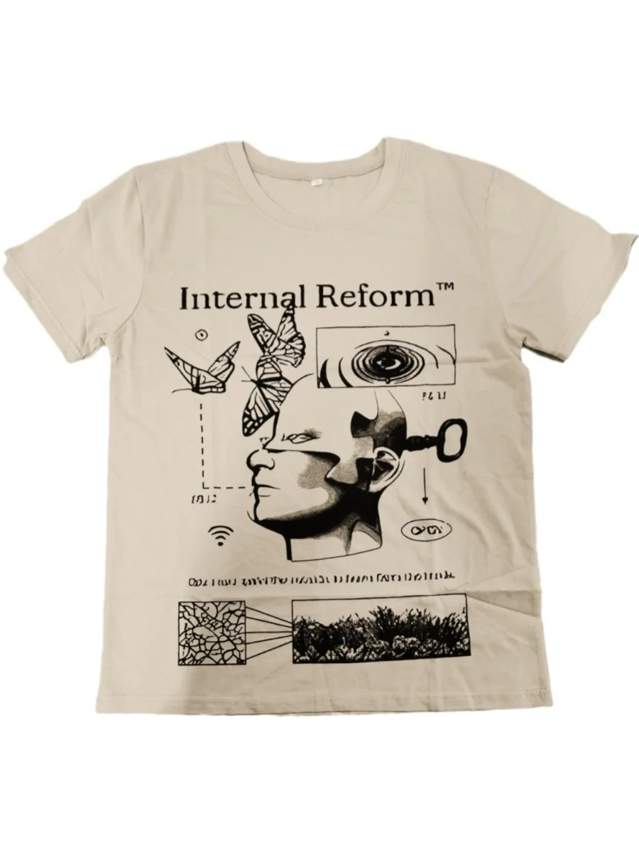 GOTHIC ABSTRACT PRINT T-SHIRT