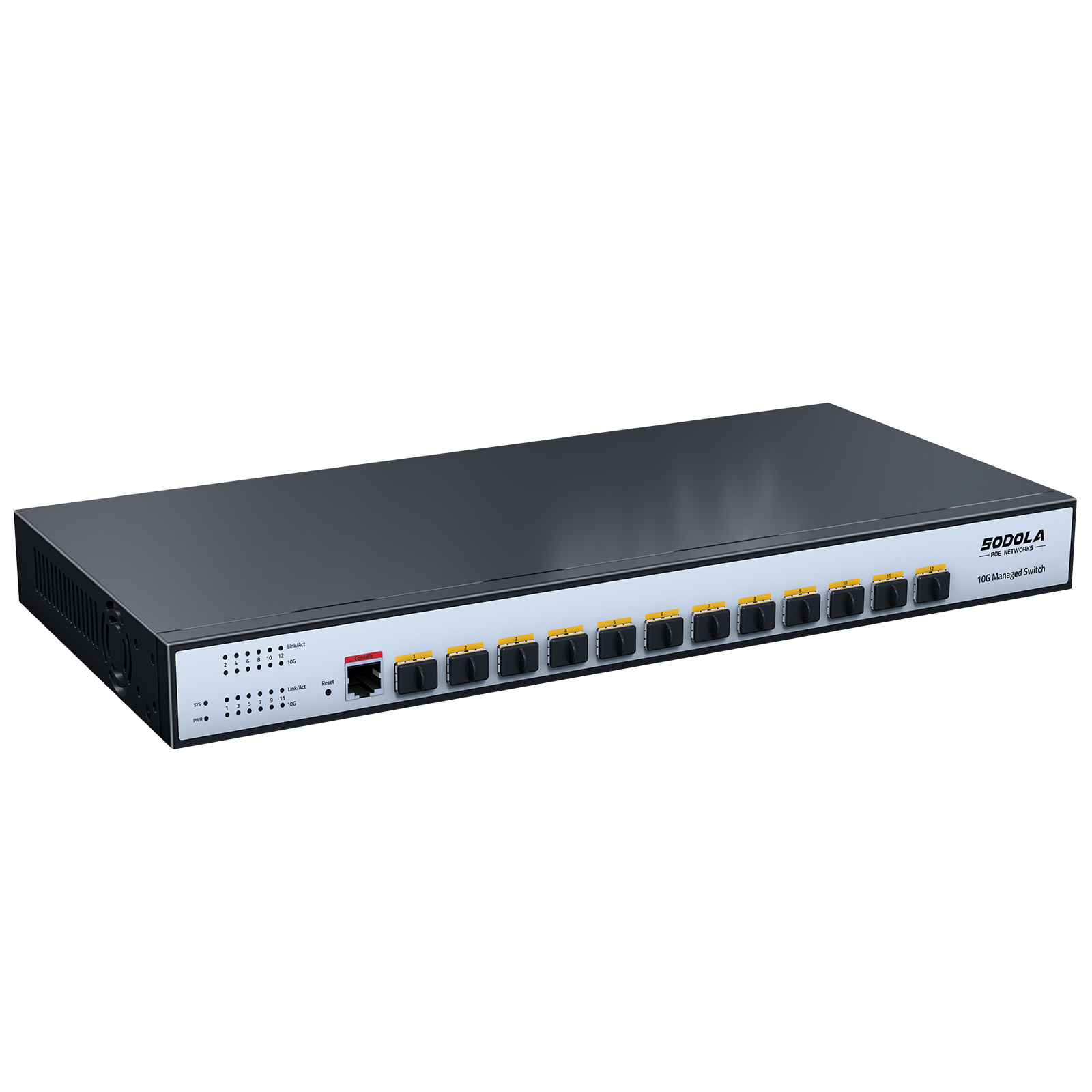 SODOLA 12 Port 10G SFP+ Smart Switch| L2/L3+ Smart Managed | DoS Attack ...