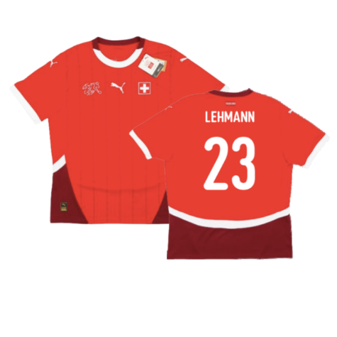 Switzerland Alisha Lehmann 23 Home Shirt Kit Euro 2024