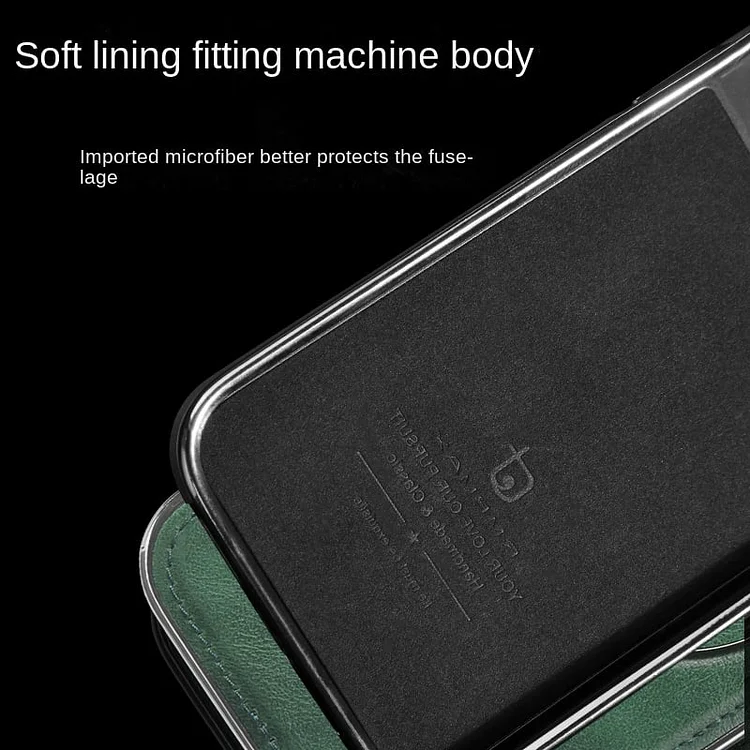 Leather Invisible Stand iPhone Case