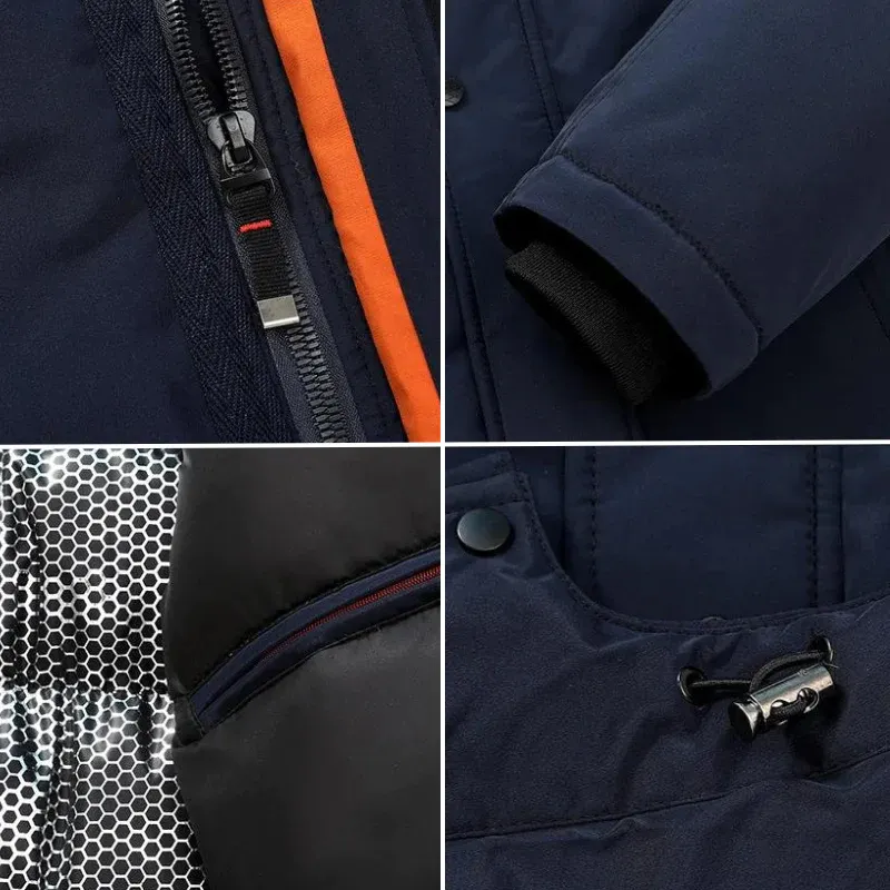 Men's Winter Hooded Heavy Duty Down Jacket