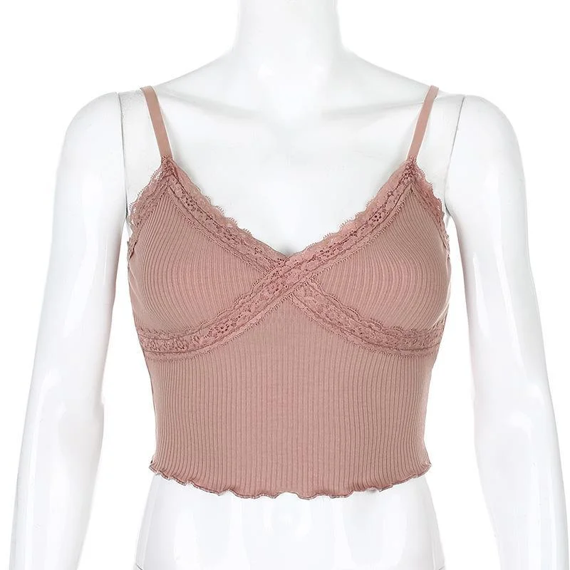 V-NECK LACE CAMISOLE