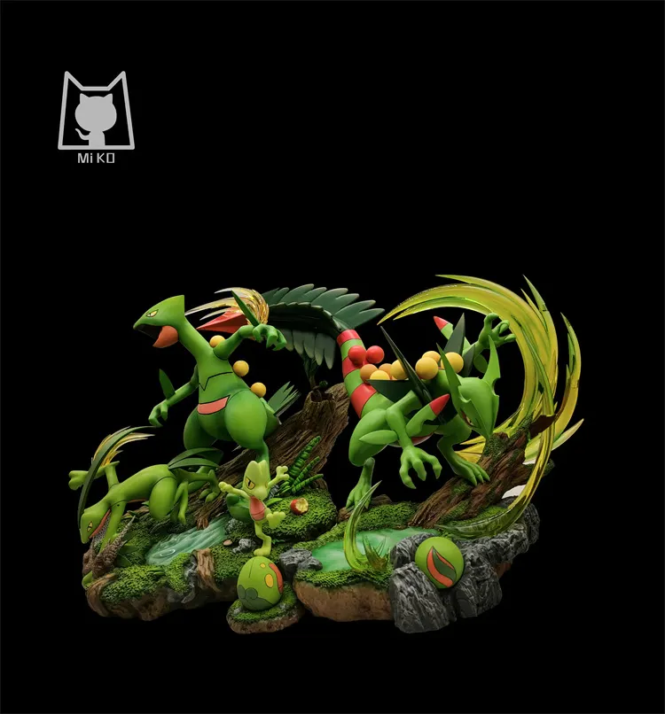 Evolution of Mega Sceptile & Treecko Pokeball - Pokemon Resin Statue ...