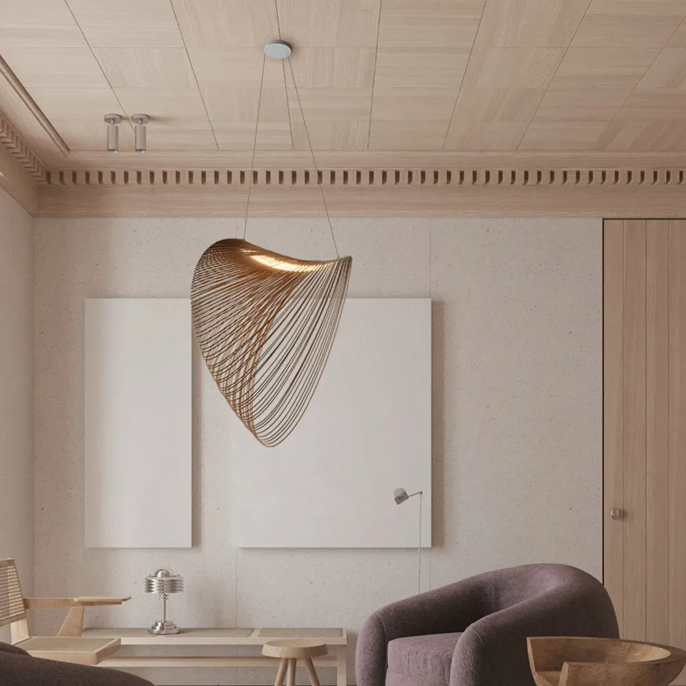 Arturest Creative Design Wooden Pendant Lamp Shade for Dining Room