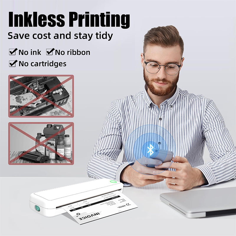 SAKER® Wireless Bluetooth Thermal Printer