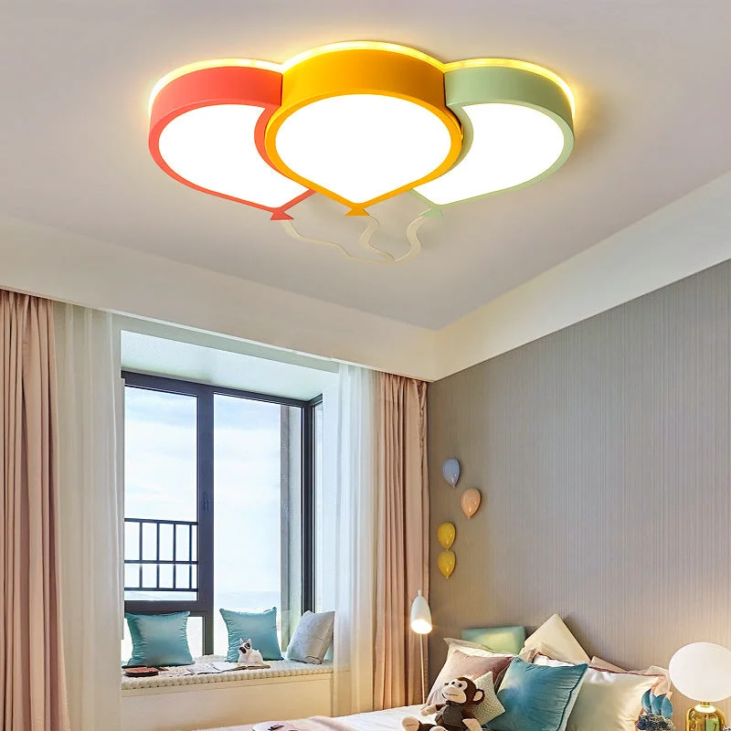 Modern simple color children's room LED ceiling lamp creative Nordic ...