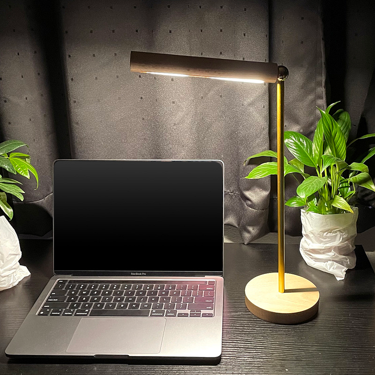 Multi-purpose Wooden Desk Lamp - 360° Rotatable & Magnetic Detachable ...