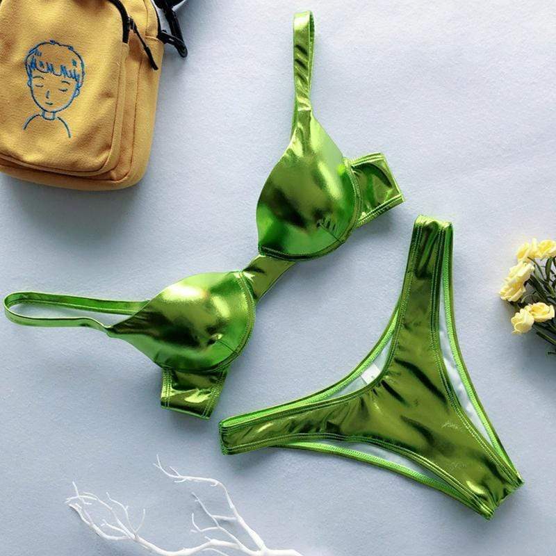 Silver Two-piece Swimwear