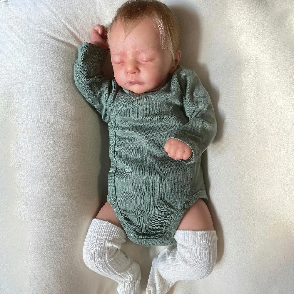 17" Sleeping Reborn Boy Doll Herbert,Unique Gift Set for Friends