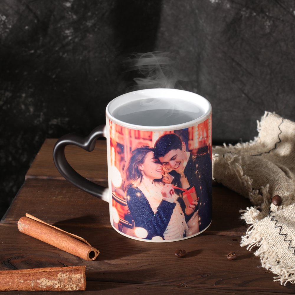 Mug Photo Personnalisé Tasse Magique en Céramique Sensible à la Chaleur ...