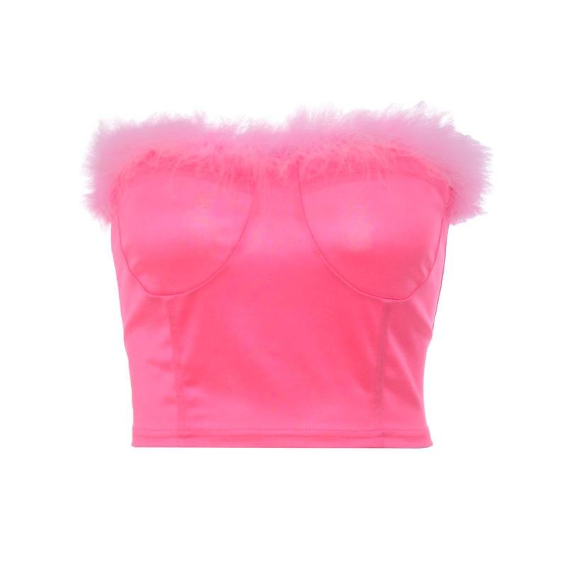ZIPPER FUR TUBE TOP
