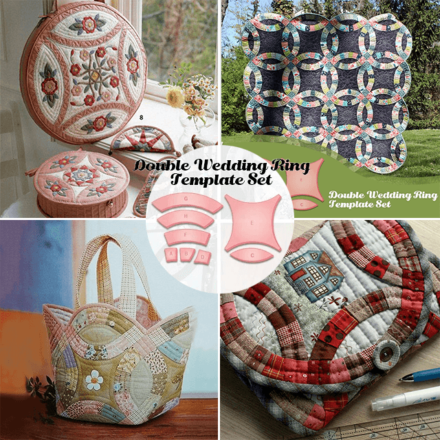 Double Wedding Ring Book & Template Set(8PCS) + Manual