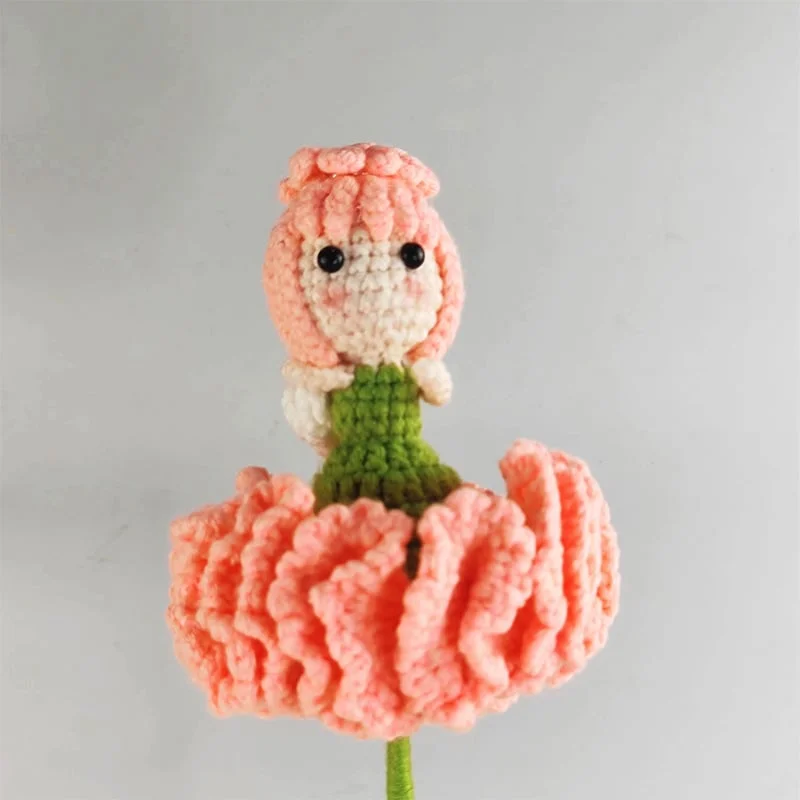 🌷Mother's Day 🎁Convertible Handcrafted Crochet Carnation Flower Fairy
