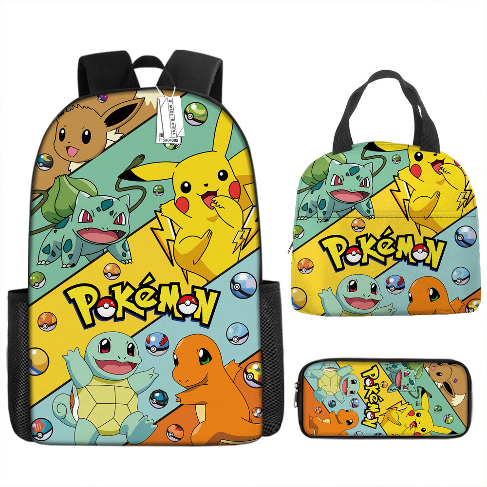 Primary and Secondary School Students Pikachu Anime Backpack Suit