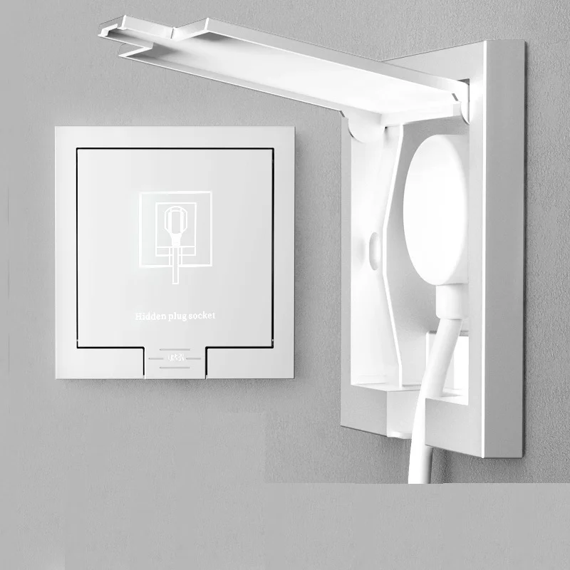 Self-adhesive 86 type wall socket waterproof box nail-free glue paste ...