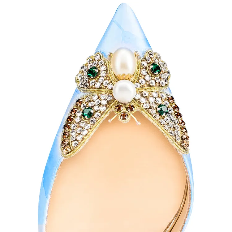 Blue Diamond Wedding Shoes