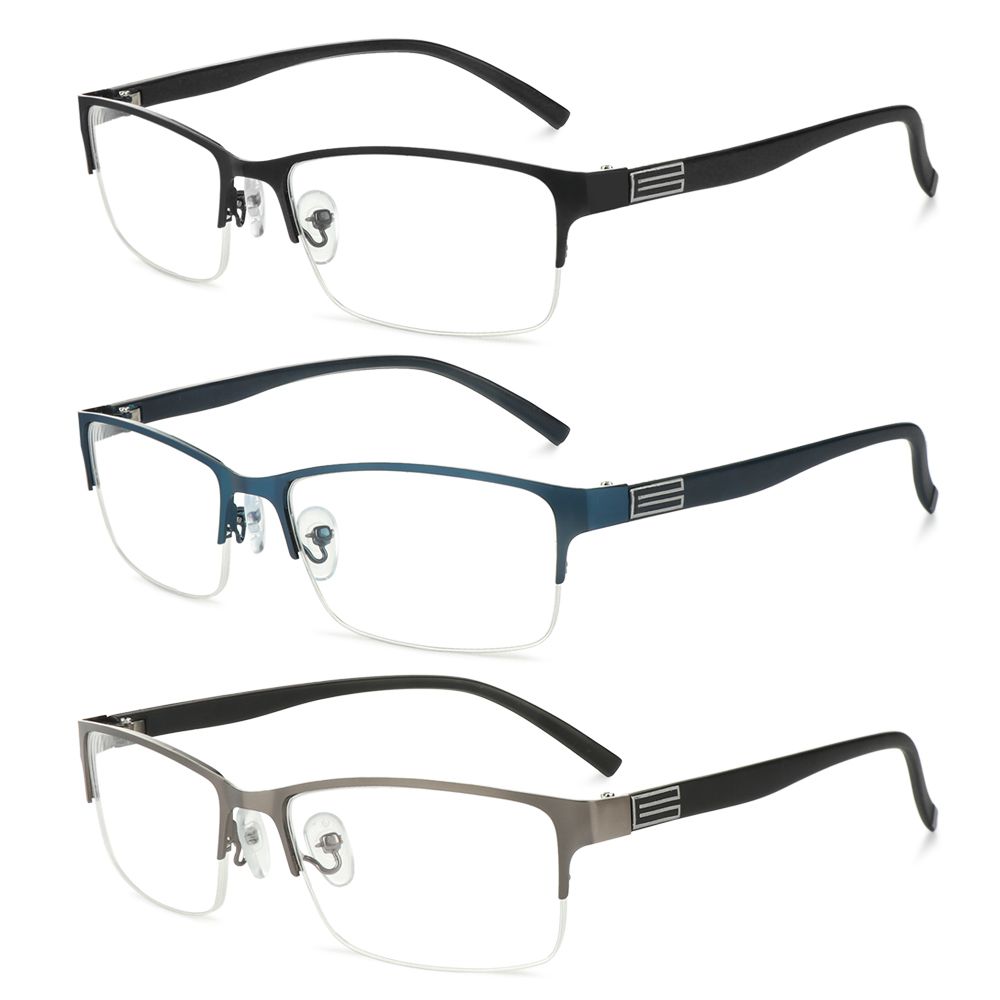 Men Square Frame Business Myopia Glasses Vintage Eye Protection Ultra ...