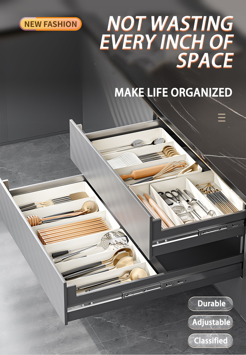 Food Grade Thickened Retractable Pull-Out Storage Box For Cabinets