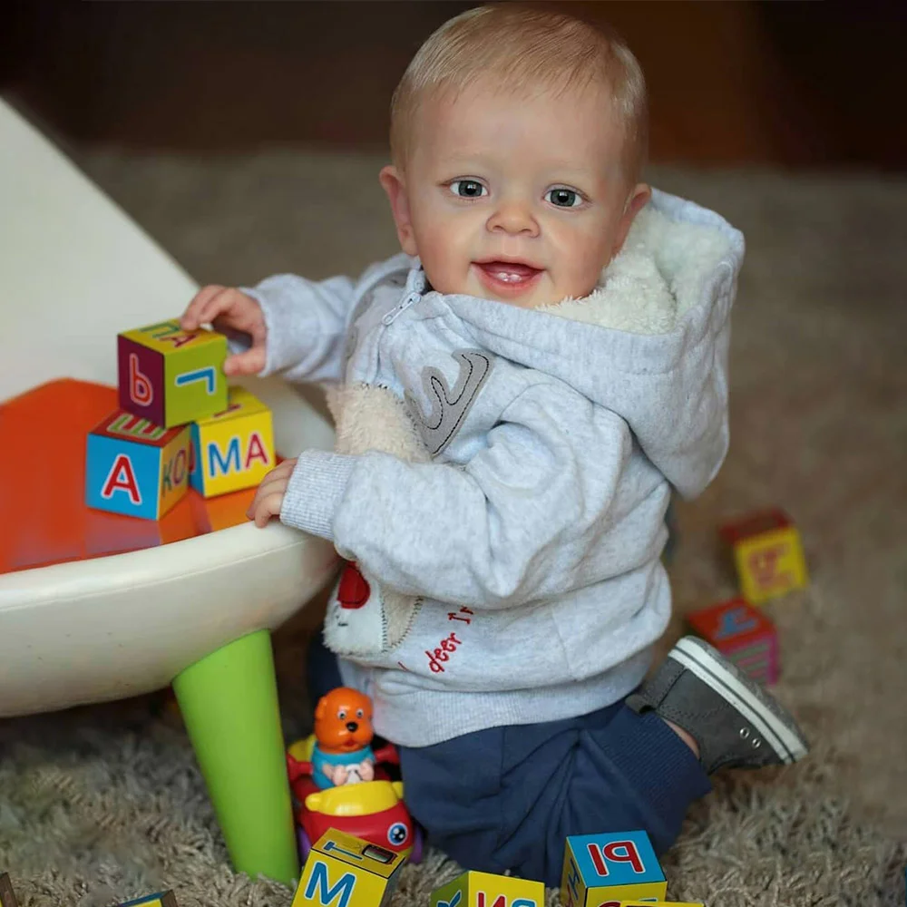 20'' Real Touch Lifelike Benson Reborn Toddler Baby Doll Boy with Hand ...