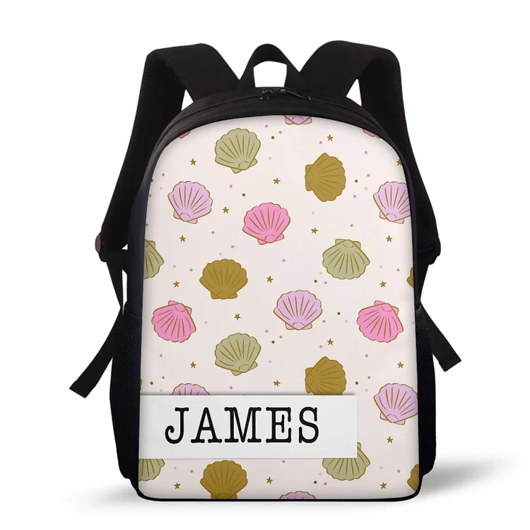 Sac à Dos Coquille pour Enfant 1 Prénom Personnalisé
