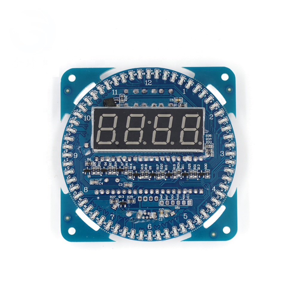 DS1302 clock module rotating LED display electronic watch alarm digital ...