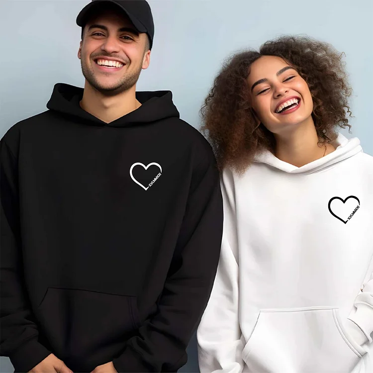 Anniversary Date Couples Sweatshirt, Personalized Heart Roman Numerals ...