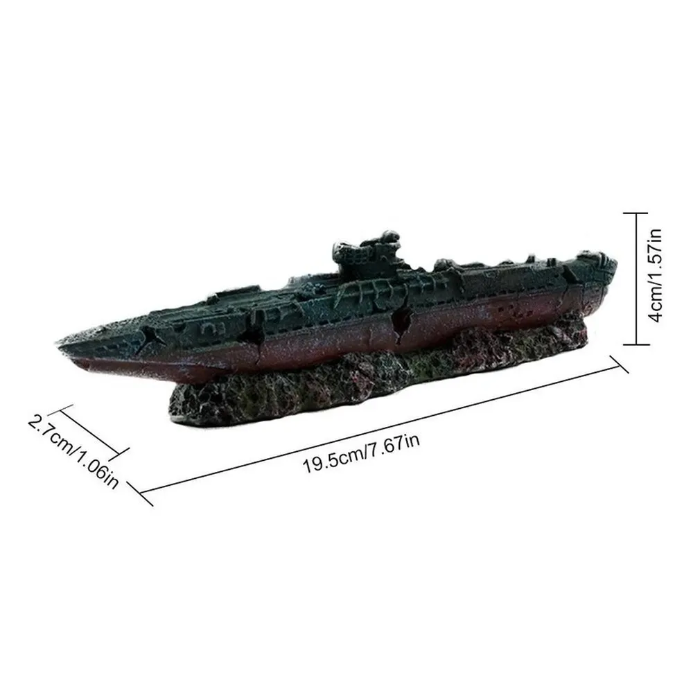 Churchf Fish Tank Landscaping Simulation Resin Shipwreck Warship ...