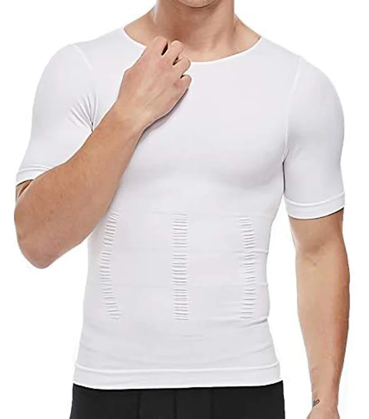 Wongn Style Slim Men's Body Slimming Short Sleeves Belly Collection ...