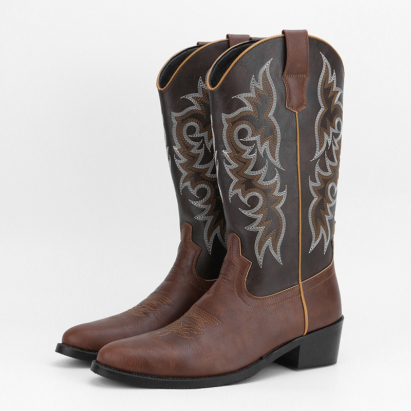 Men's Embroidered Vintage Tall Multicolor Cowboy Boots