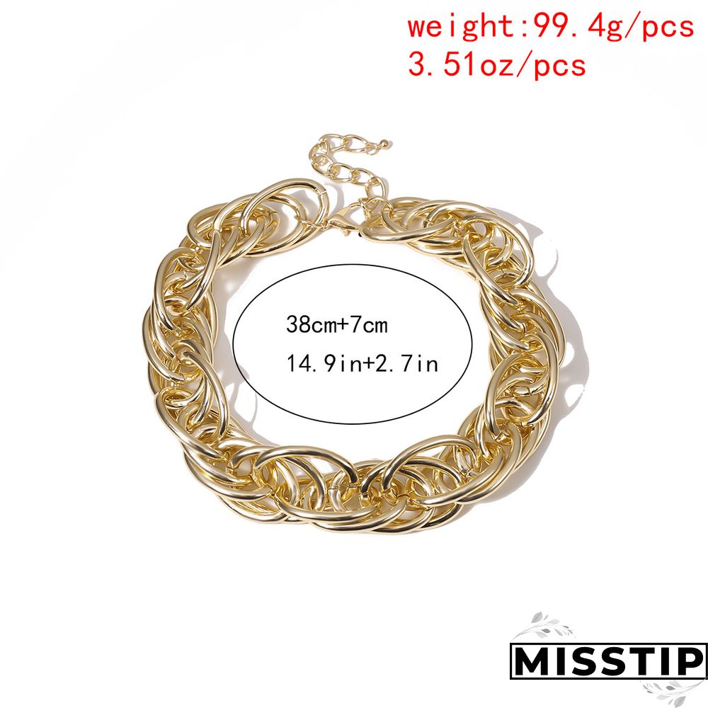 Metal Geometric O-chain Necklace - MissTip