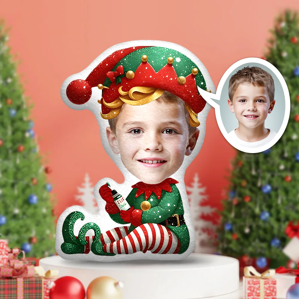 Custom Photo Face Pillow, Merry Christmas Christmas Genie, Body Pillow ...