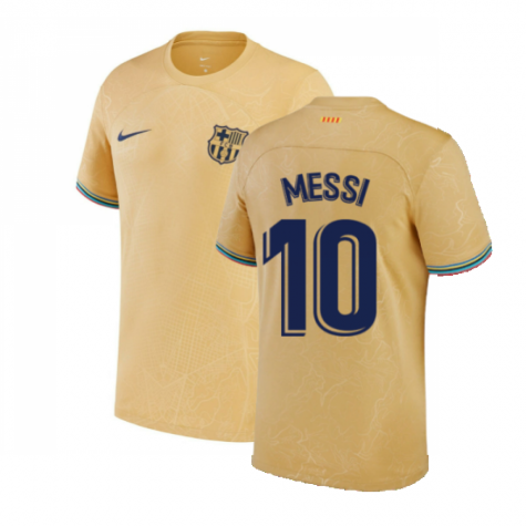 FC Barcelona Lionel Messi 10 Away Shirt Kit 2022-2023