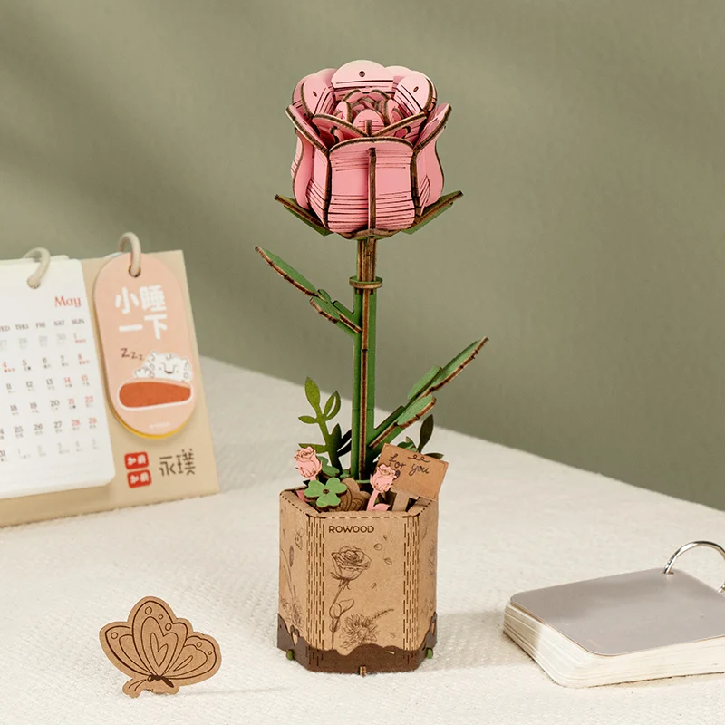 Rowood DIY Wooden Flower Bouquet 3D Wooden Puzzle | ROKR