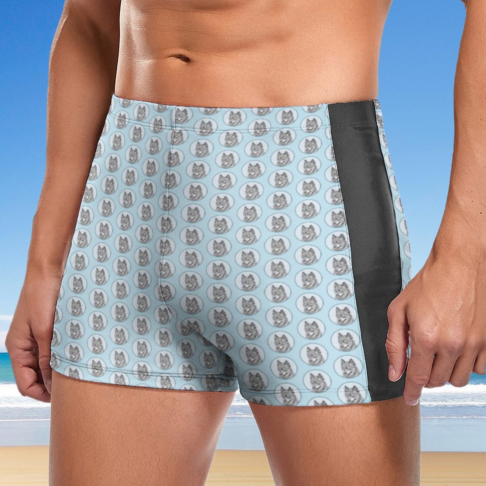 SFNEEWHO Alaskan Klee Kai Painting Cute Original Dog Art Swim Brief ...