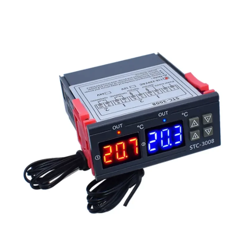 Dual Digital STC-3008 Temperature Controller Two Relay Output ...