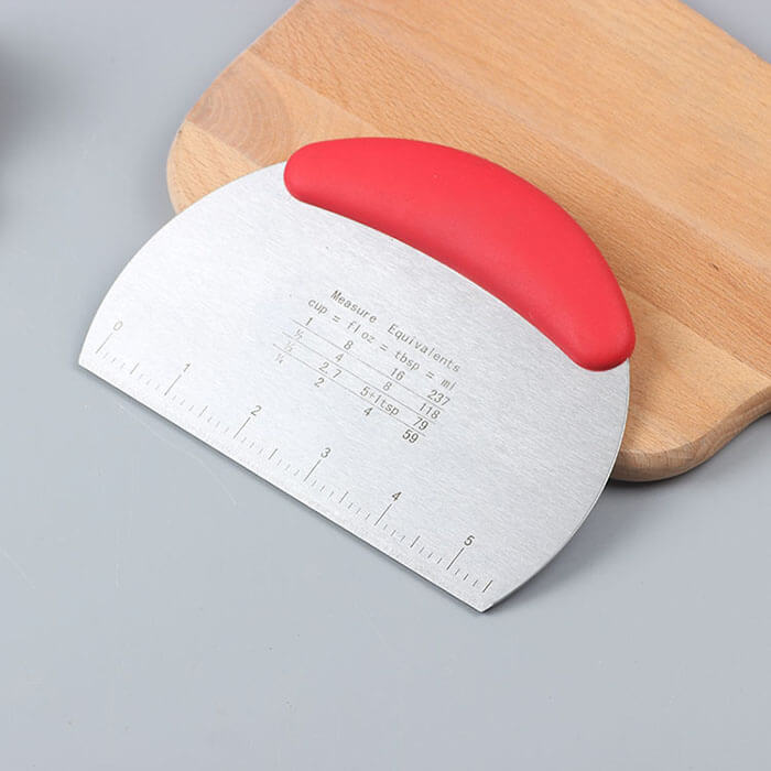 Stainless Steel Bench Scraper Multi-Purpose Dough Pastry Cutting Tool