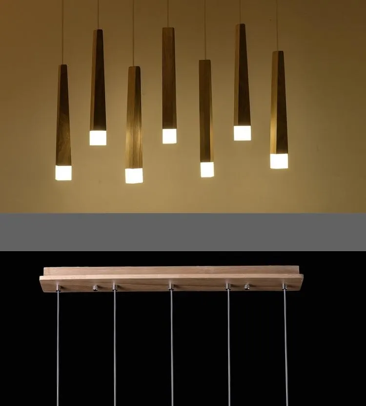 Wood Stick Pendant Lamp Light, Kitchen Island Living Room Shop ...